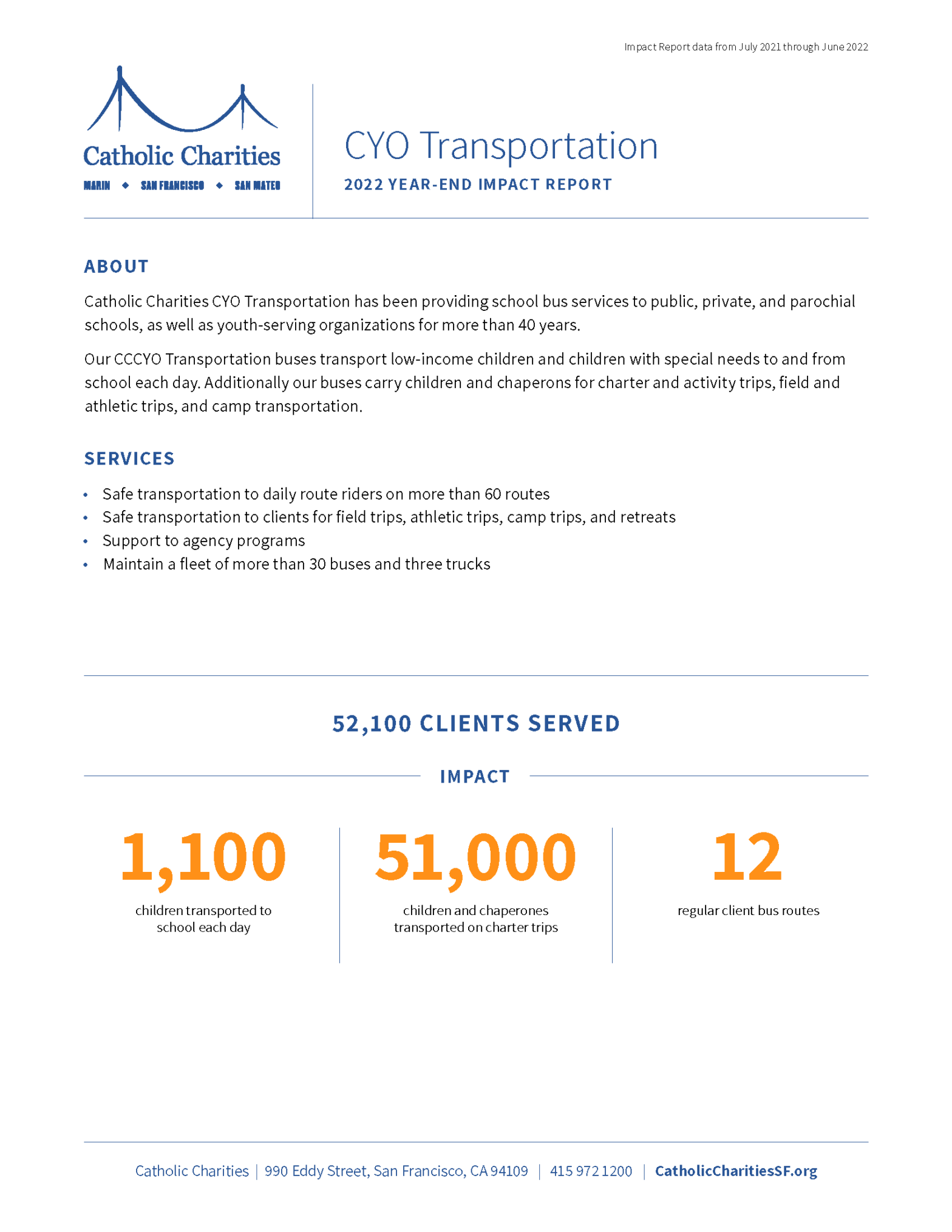 Our Impact - Catholic Charities San Francisco