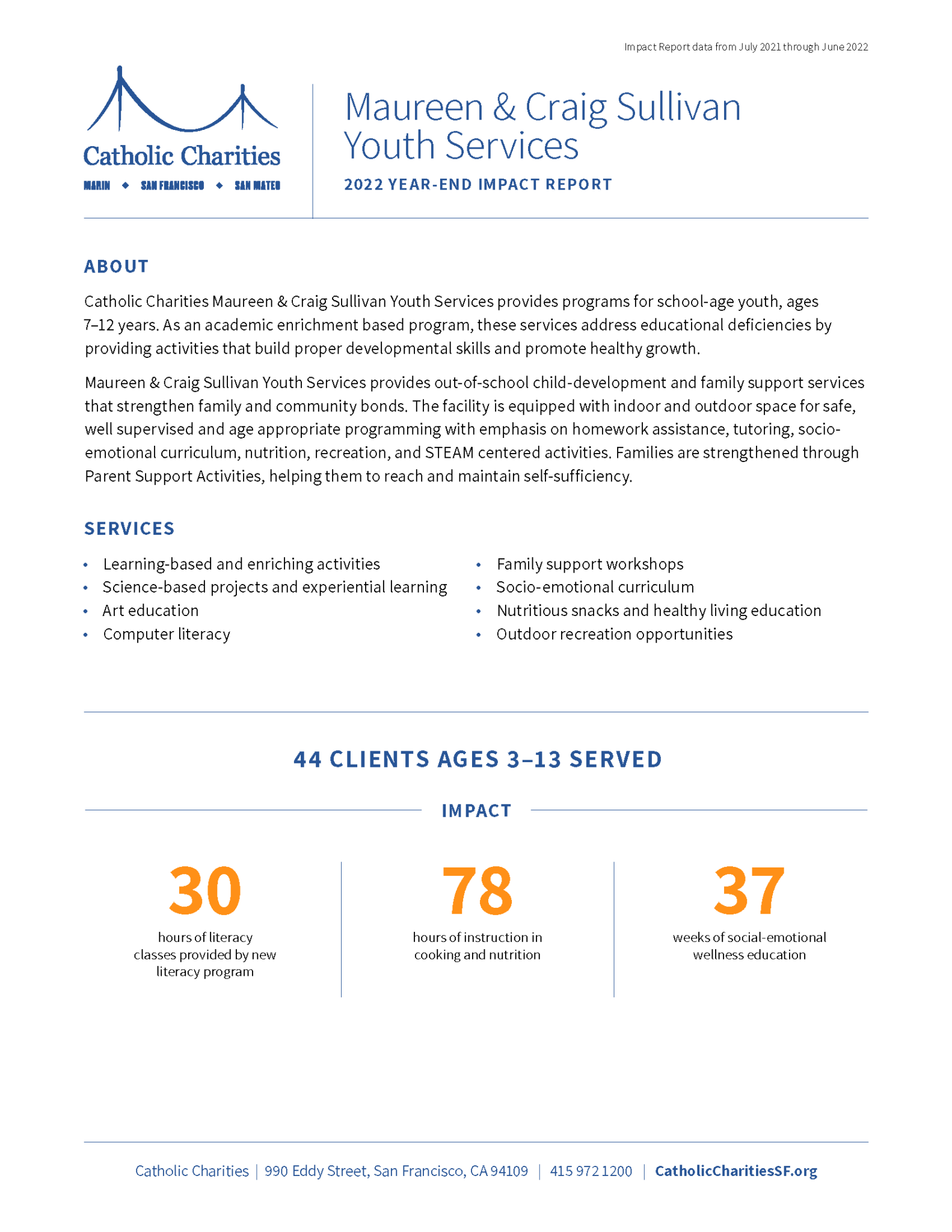 CCCYO Athletics - Catholic Charities San Francisco